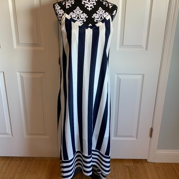Double Zero | Dresses | Navy And White Summer Vacation Dress | Poshmark